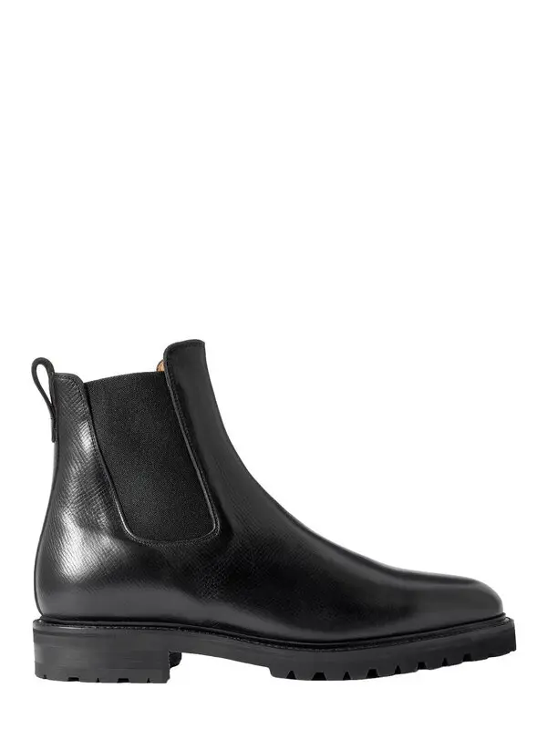 MAJORDOME M11 Cross-grain Leather Chelsea Boots - Black