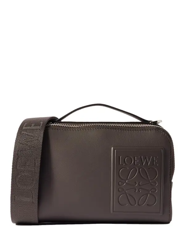 Loewe Camera Mini Leather Messenger Bag - Brown