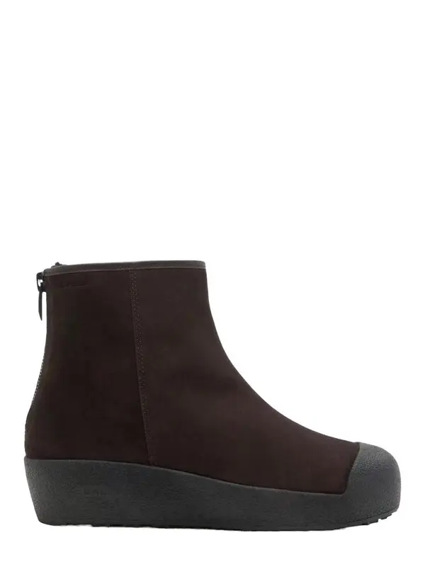 Bally Curling Suede Boots - Brown