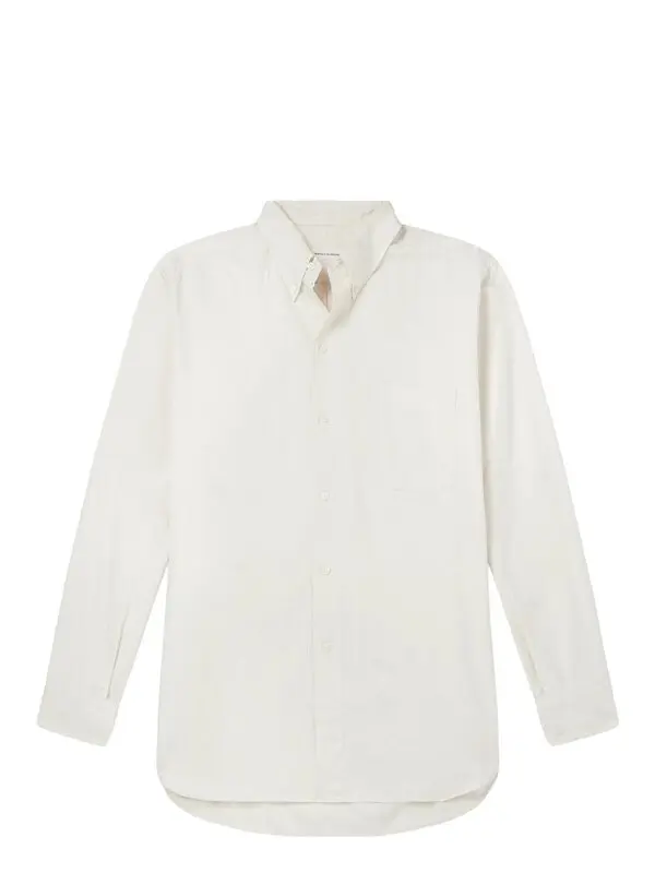 KAPTAIN SUNSHINE Button-down Collar Cotton Oxford Shirt - Neutrals