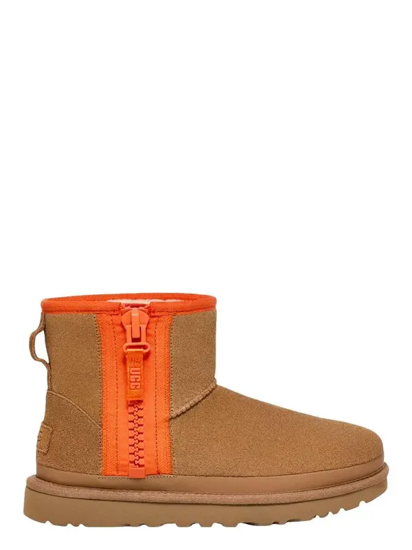 UGG Classic Mini Zipper Tape Logo Boot - Tan