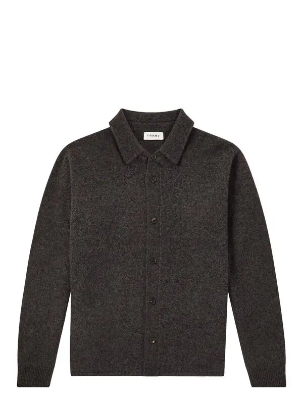 FRAME Wool And Yak-blend Cardigan - Gray