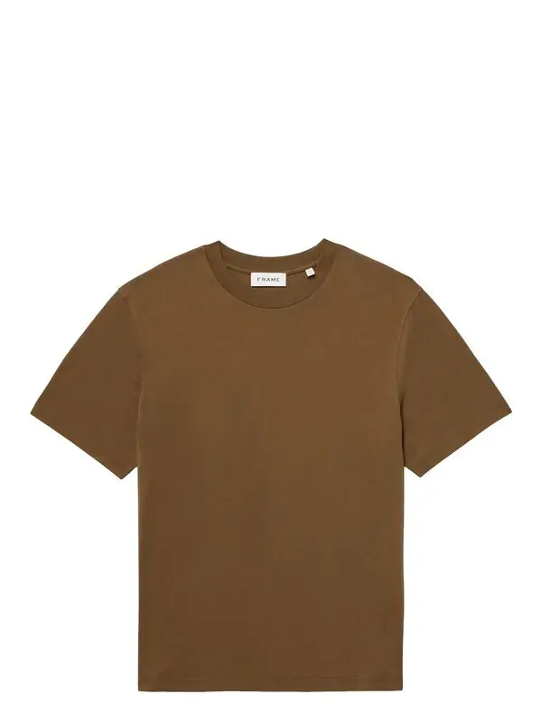 FRAME Supima Cotton-jersey T-shirt - Brown