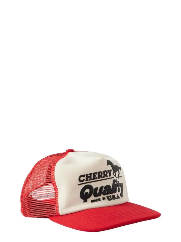 CHERRY LOS ANGELES Printed Foam And Mesh Trucker Cap - Red