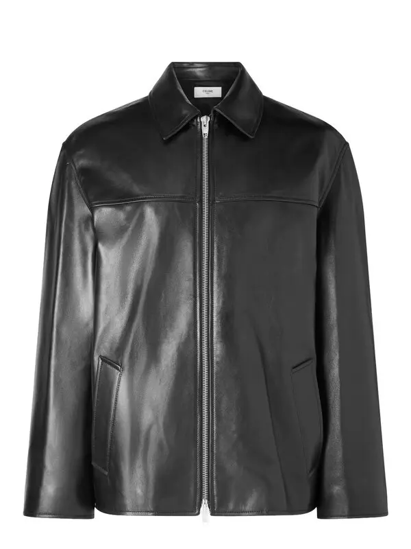 Celine Leather Jacket - Black