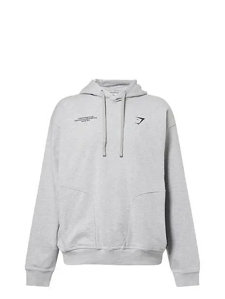 GYMSHARK Cotton-blend Hoodie - Light Grey Core Marl