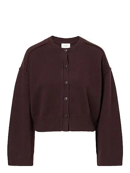 Dissh Paige Round-neck Wool Cardigan - Chocolate