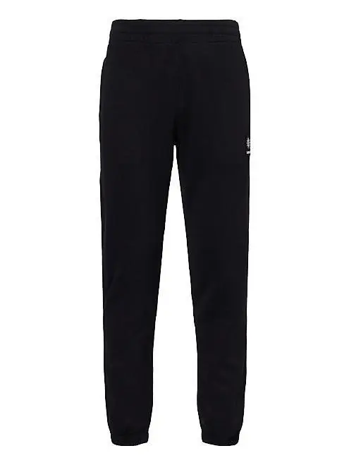 SANDBANKS Logo-patch Elasticated-cuff Cotton Jogging Bottoms - Black