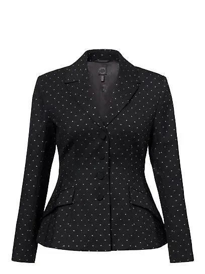 Huishan Zhang Wool-blend Jacket With Cinched-waist - Black
