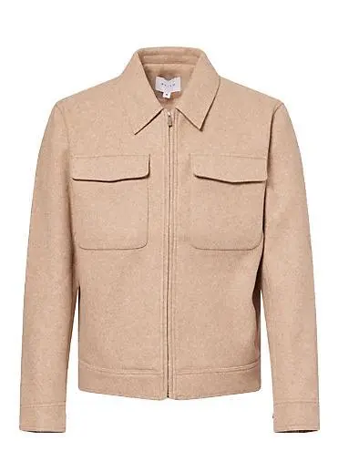 RAITH Fabien Zip-through Woven Jacket - Oatmeal