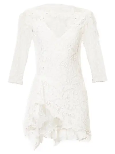 Isabel Marant Rubiana Lace Cotton-blend Mini Dress - White