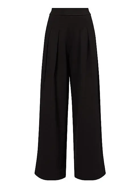 ME+EM Wide-leg Stretch-woven Trousers - Black