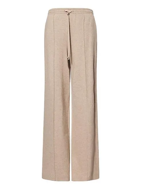 Vince Drawstring Wide-leg Wool-blend Trousers - H Marzipan