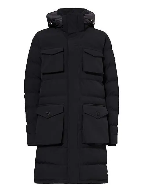 SANDBANKS Branksome Long Puffer Coat - Black