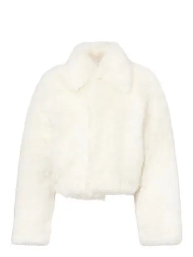 Bottega Veneta Cropped Fur Jacket - Off White