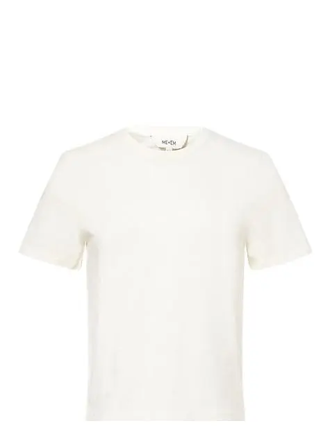 ME+EM Relaxed-fit Cotton-jersey T-shirt - Light Cream