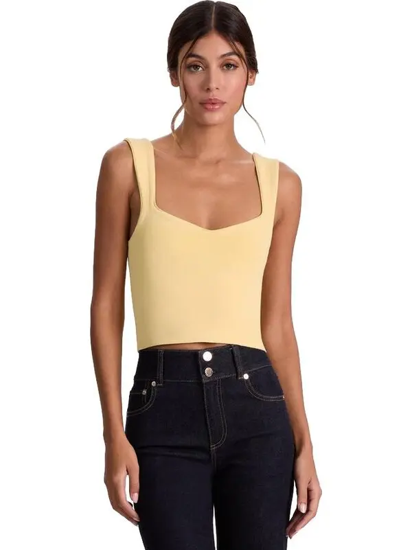 Alice + Olivia Edin Sweetheart Tank - Yellow