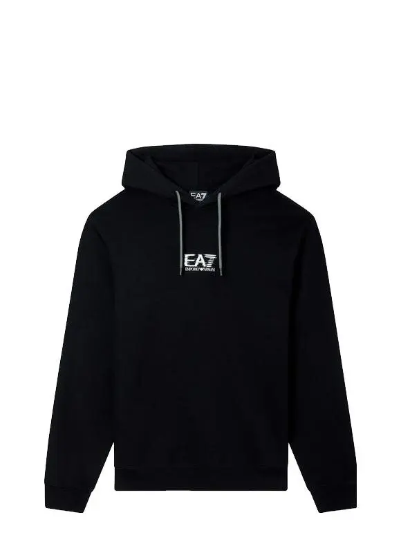 Emporio Armani Visibility Cotton Hooded Sweatshirt - Black
