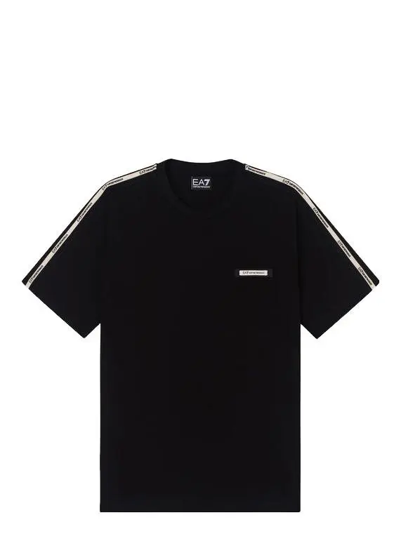 Emporio Armani Logo Series Cotton Crew-neck T-shirt - Black