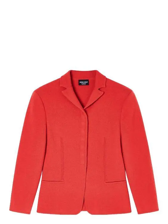 Giorgio Armani Single-breasted Cashmere Short Jacket - Red
