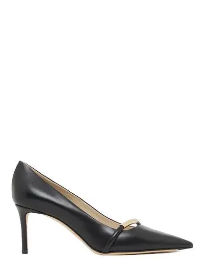 Giorgio Armani Leather Court Shoes - Black