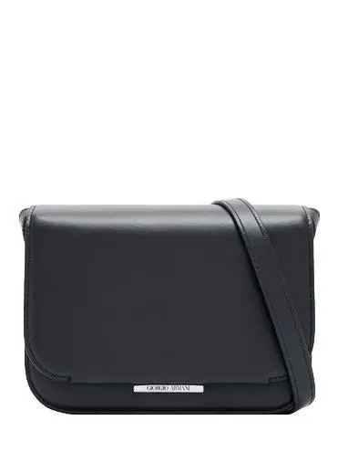Giorgio Armani Leather Shoulder Bag - Black