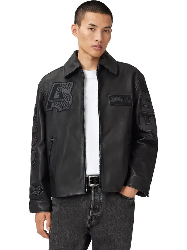 ALLSAINTS Williams X Garrison Leather Jacket - Black
