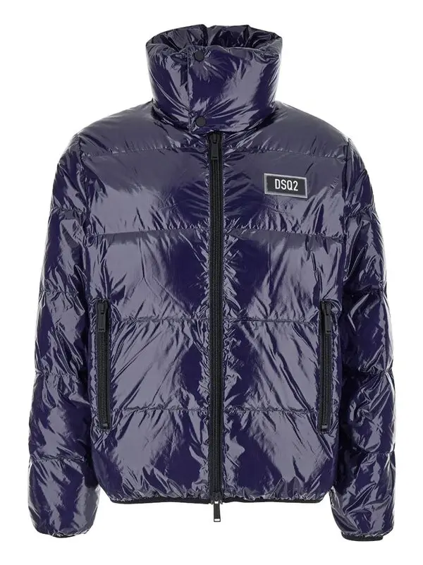 Dsquared2 Down Jacket With Logo - Blue