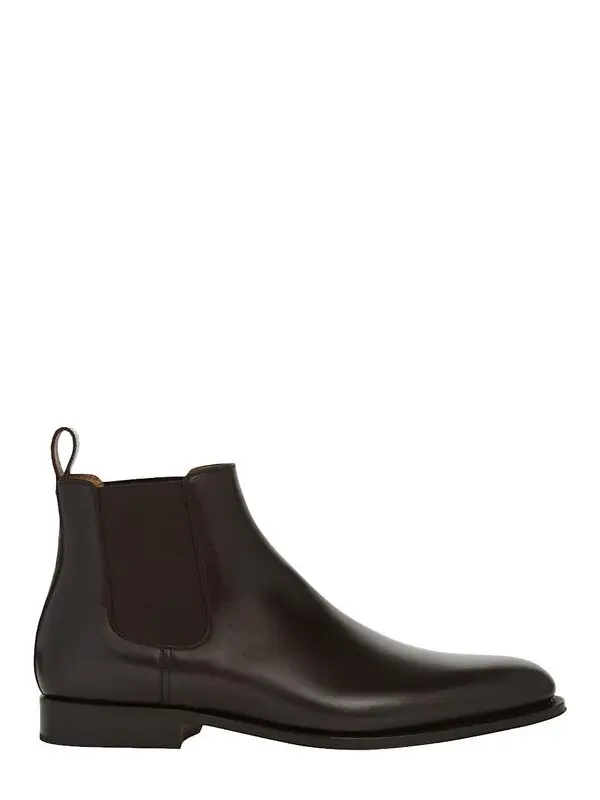 Loro Piana Rory Walk Box Leather Chelsea Boots - Dark Brown
