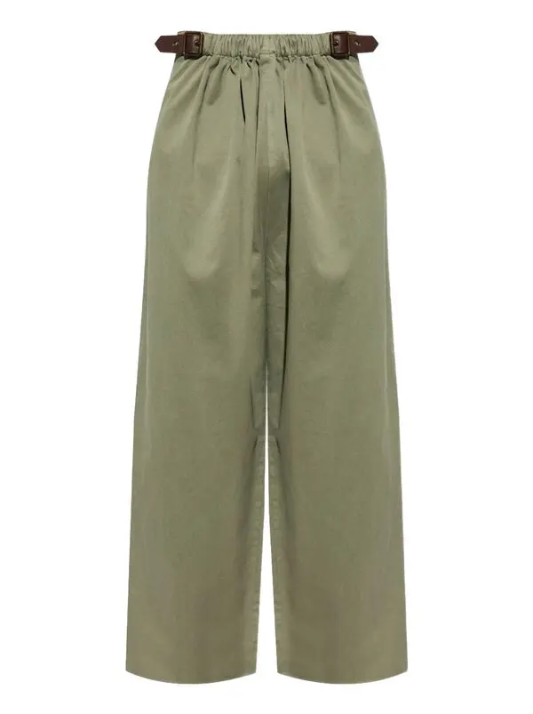Loewe Cotton Belted Trousers - Green
