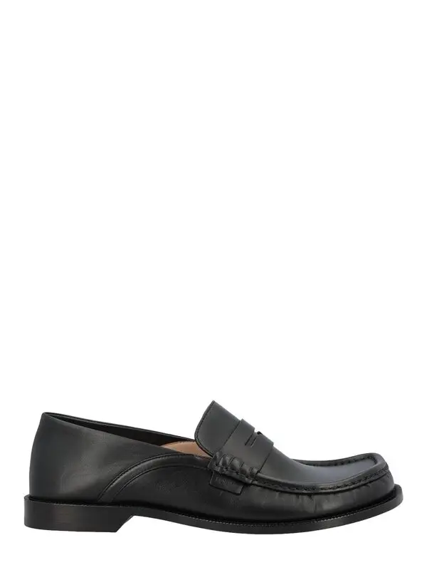 Loewe Campo Leather Loafers - Black