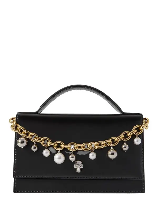 Alexander McQueen Skull Leather Clutch - Black