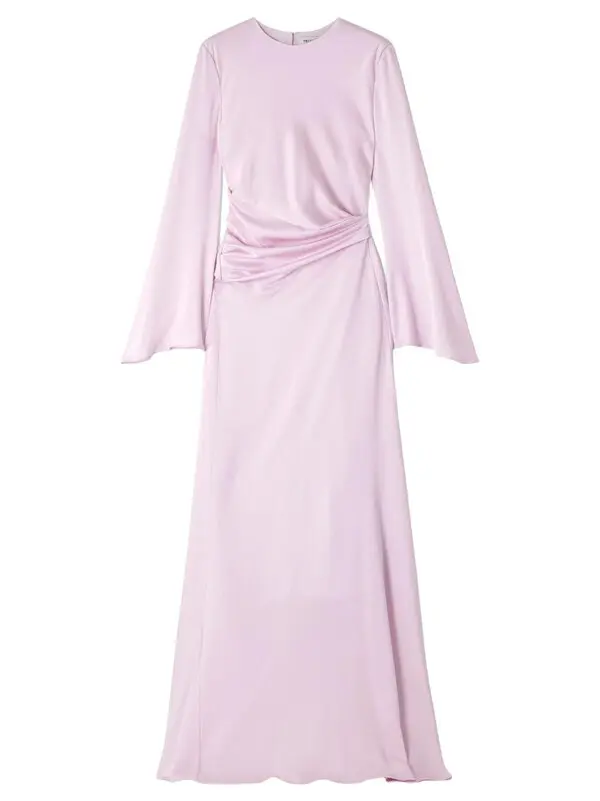 Alexander McQueen Gathered Satin-crepe Gown - Pink