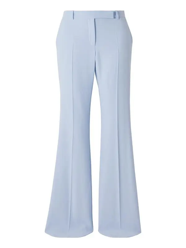 Alexander McQueen Crepe Flared Pants - Blue
