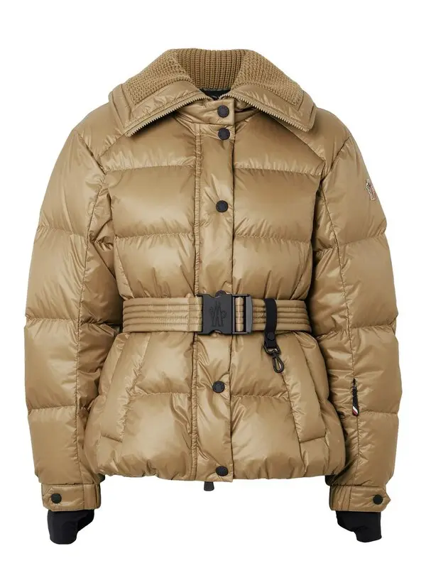 Moncler Bataillouse Quilted Down Ski Jacket - Light Brown