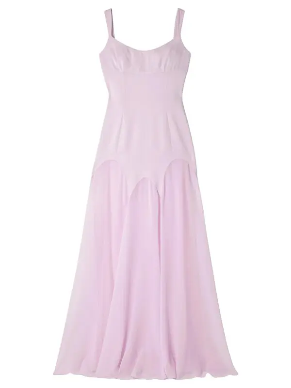 Alexander McQueen Paneled Satin-crepe Gown - Pink