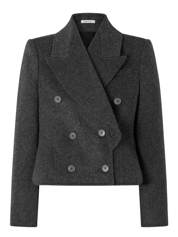 Alexander McQueen Wool-felt Double-breasted Blazer - Gray