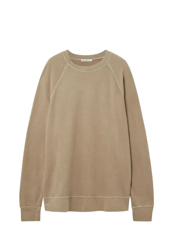 JAMES PERSE Supima Cotton-jersey Sweatshirt - Brown