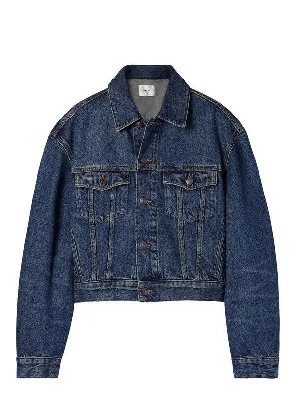FRAME The Curve Denim Jacket - Blue