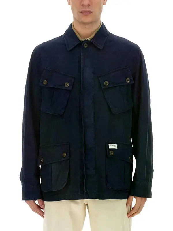 FAY Patch-pocket Shirt Jacket - Blue