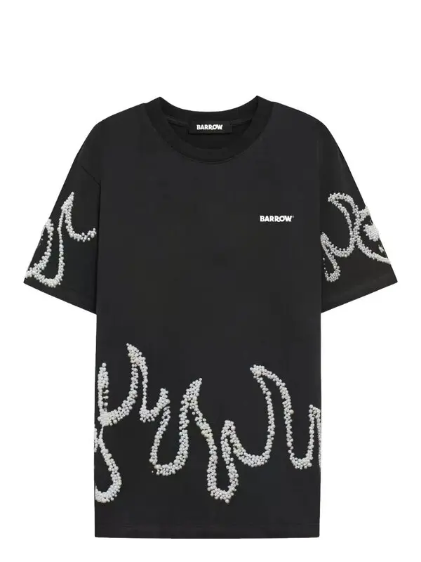 BARROW Embellished T-shirt - Black