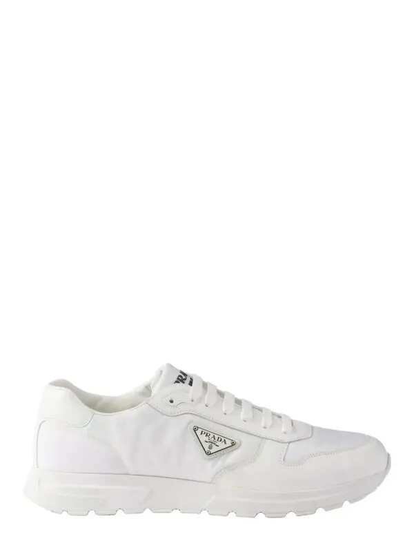 Prada Prax Enamel Triangle-logo Sneakers - White