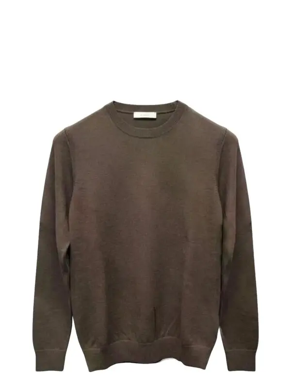 DIKTAT Crew-neck Long-sleeve Sweatshirt - Brown