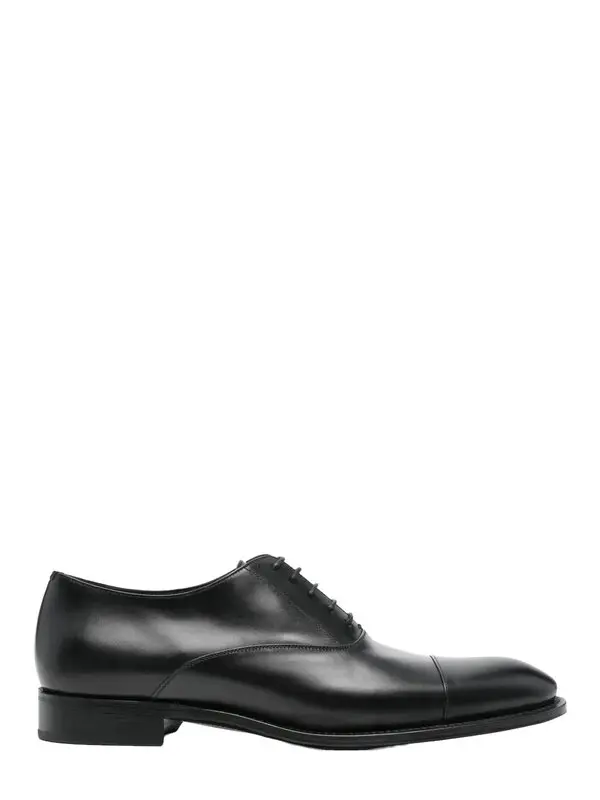 Saint Laurent Lace-up Leather Loafers - Black