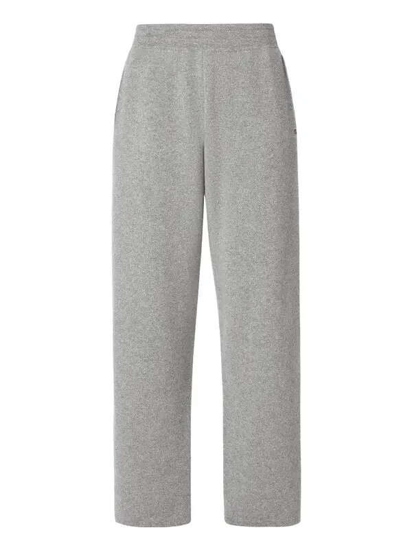 Fendi Cashmere Tarn Trousers With Embroidered Ff Logo - Grey