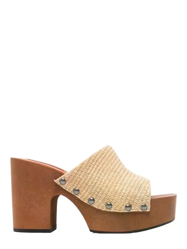 SIMONMILLER 110mm Stud-detail Heeled Sandals - Neutrals