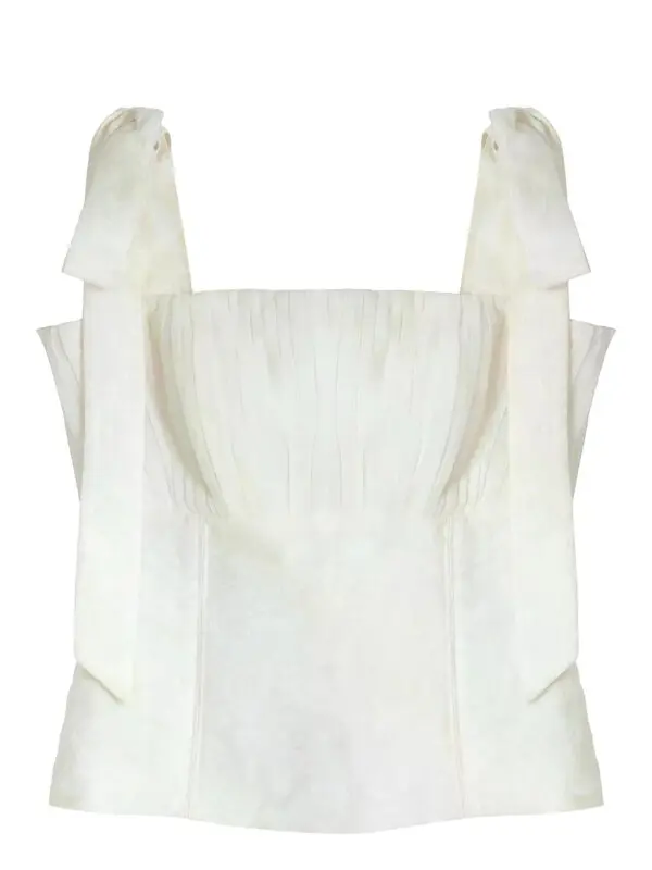 Isolda Ncora Tie-strap Top - White
