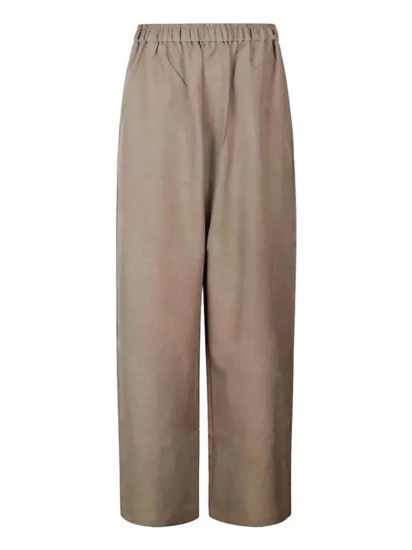 THE FRANKIE SHOP Elasticated Wide Leg Trousers - Neutrals