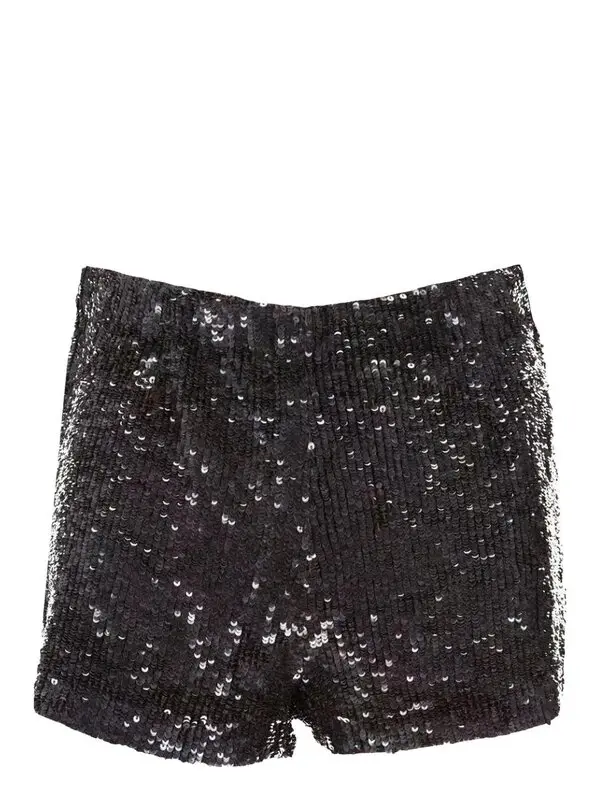 P.a.r.o.s.h Sequin Embellished Shorts - Black