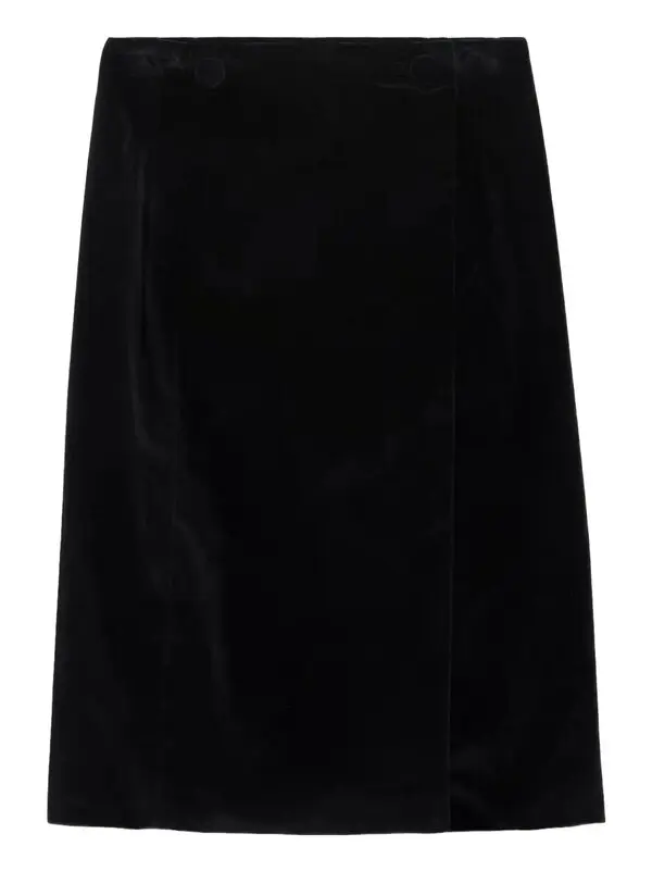 Prada Buttoned Midi Skirt - Black